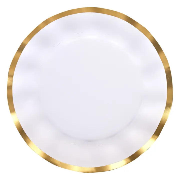 Everyday White Wavy Dinner Plate/8pk – My Favorite Things